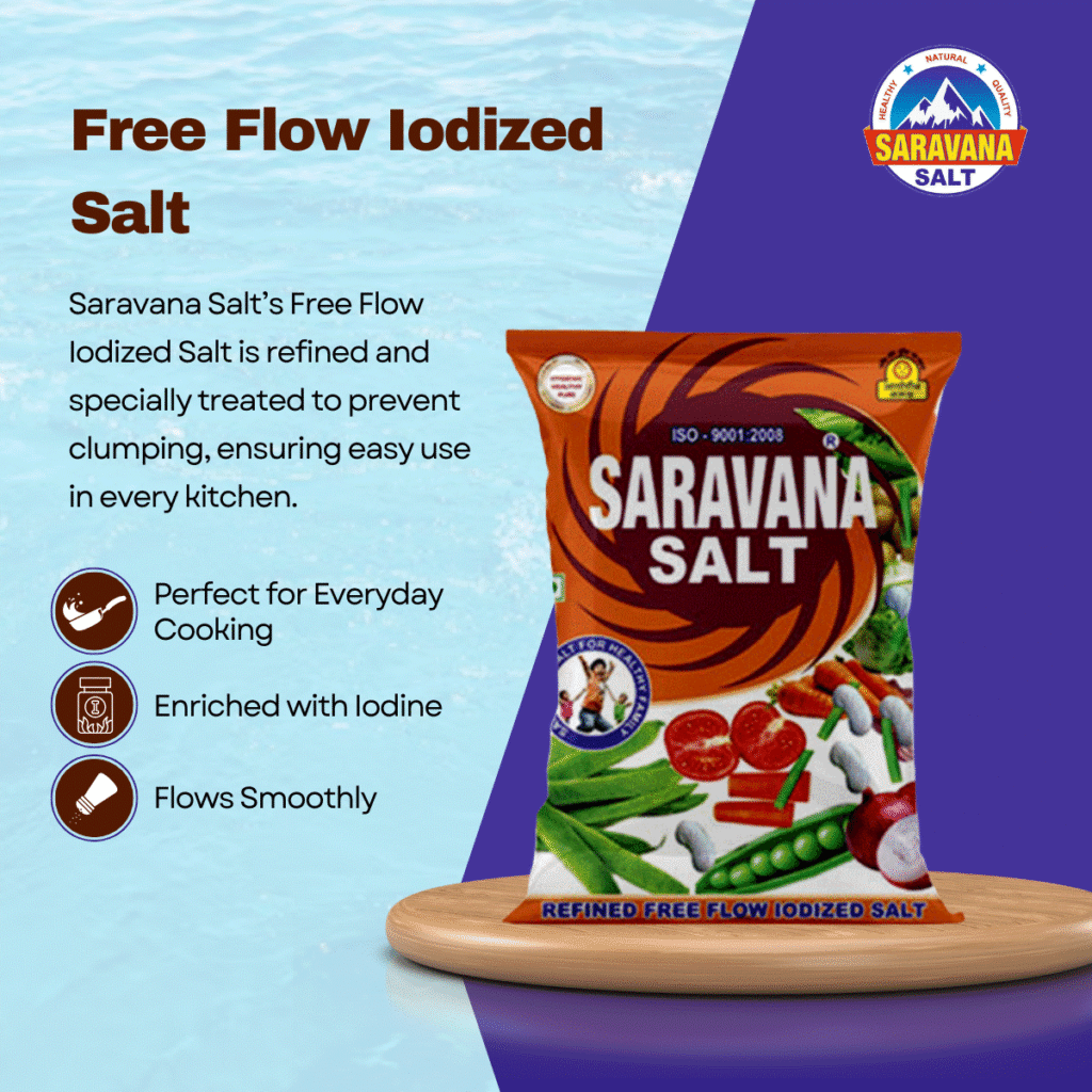 Free Flow Iodized Salt - Saravana Salt